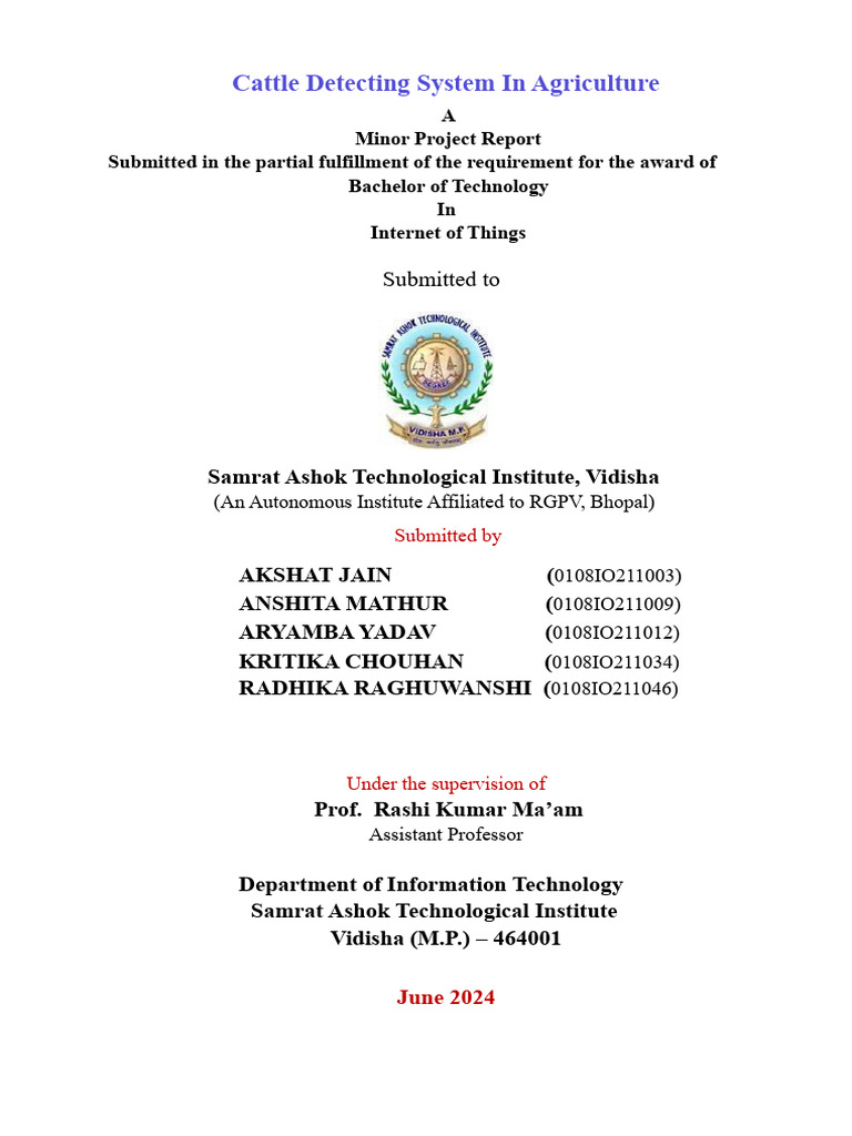 Editteddd Cattle Detection Report Pdf Infrared Computing