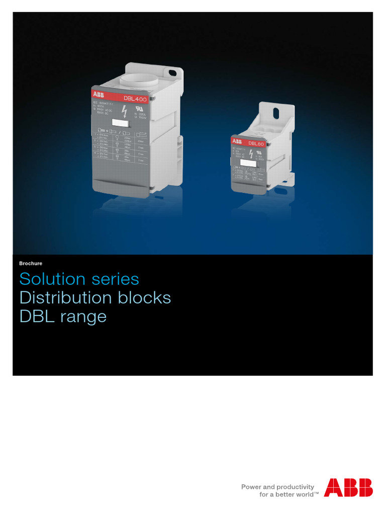 1SNC166001B0201 Solution Series Distribution Blocks DBL Range en | PDF ...