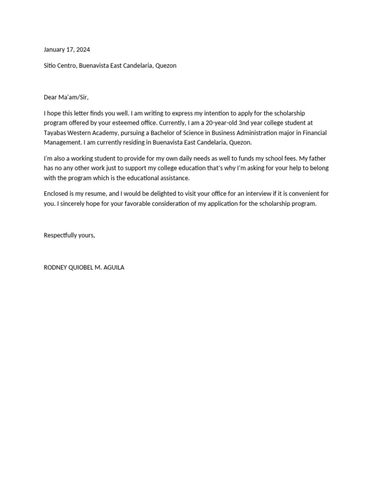 RQA Intent Letter | PDF