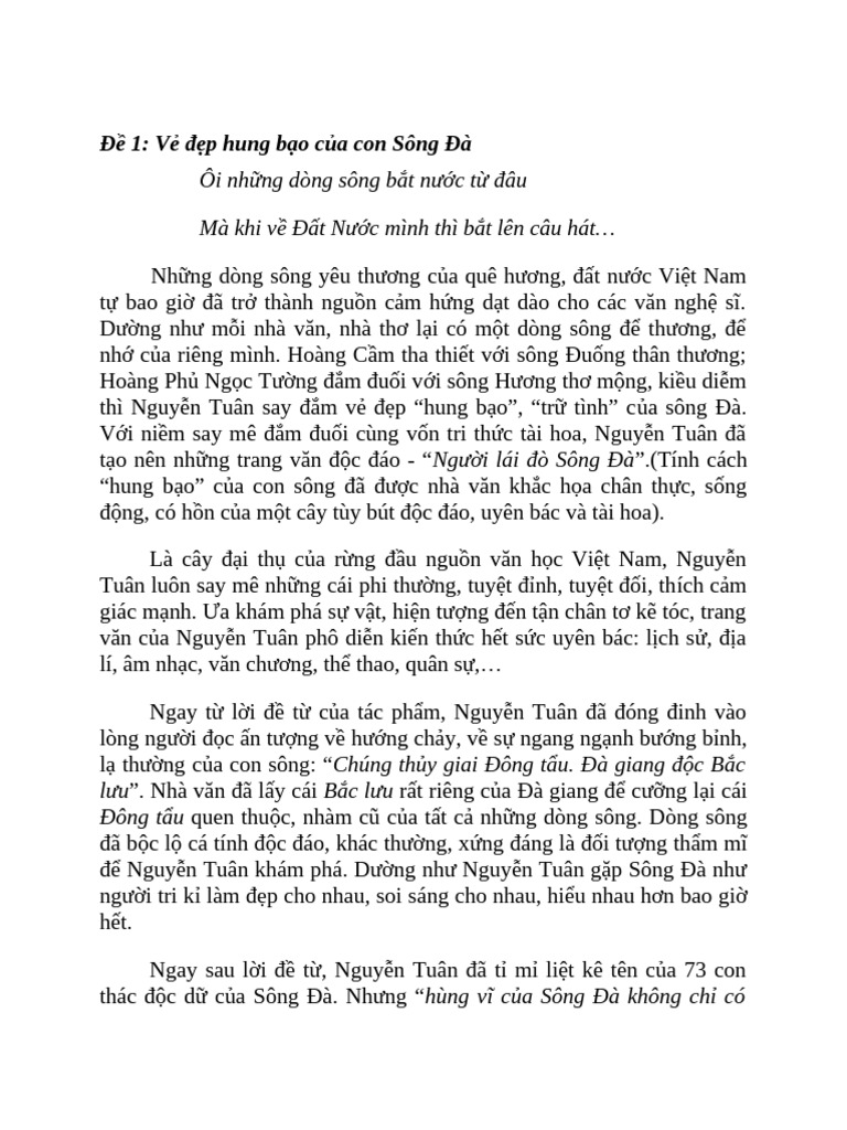 Sông Đà Hung B o | PDF