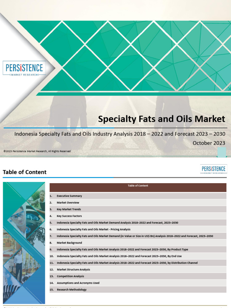 Sample - Indonesia Specialty Fats and Oils Market - 2023-2030 - PMR ...