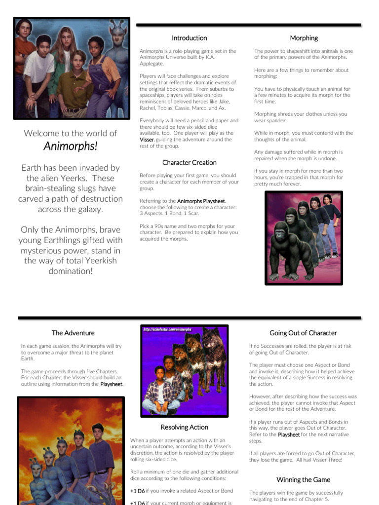 Animorphs RPG | PDF | Animorphs