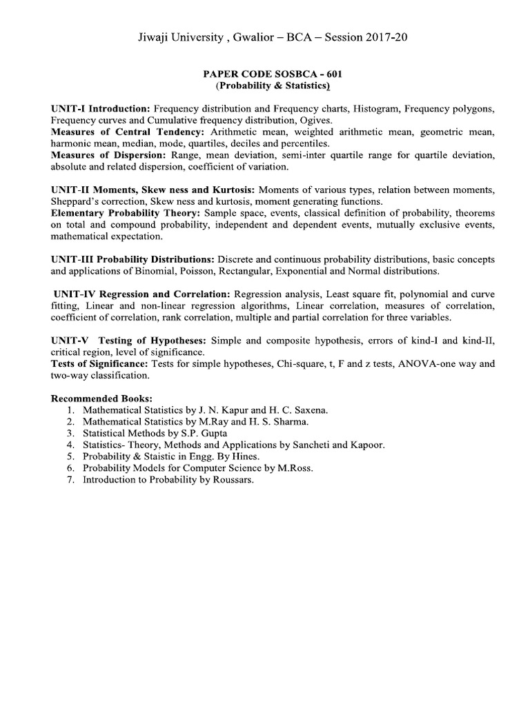 Bca Vi Sem Syllabus | PDF Bca Vi Sem Syllabus | PDF