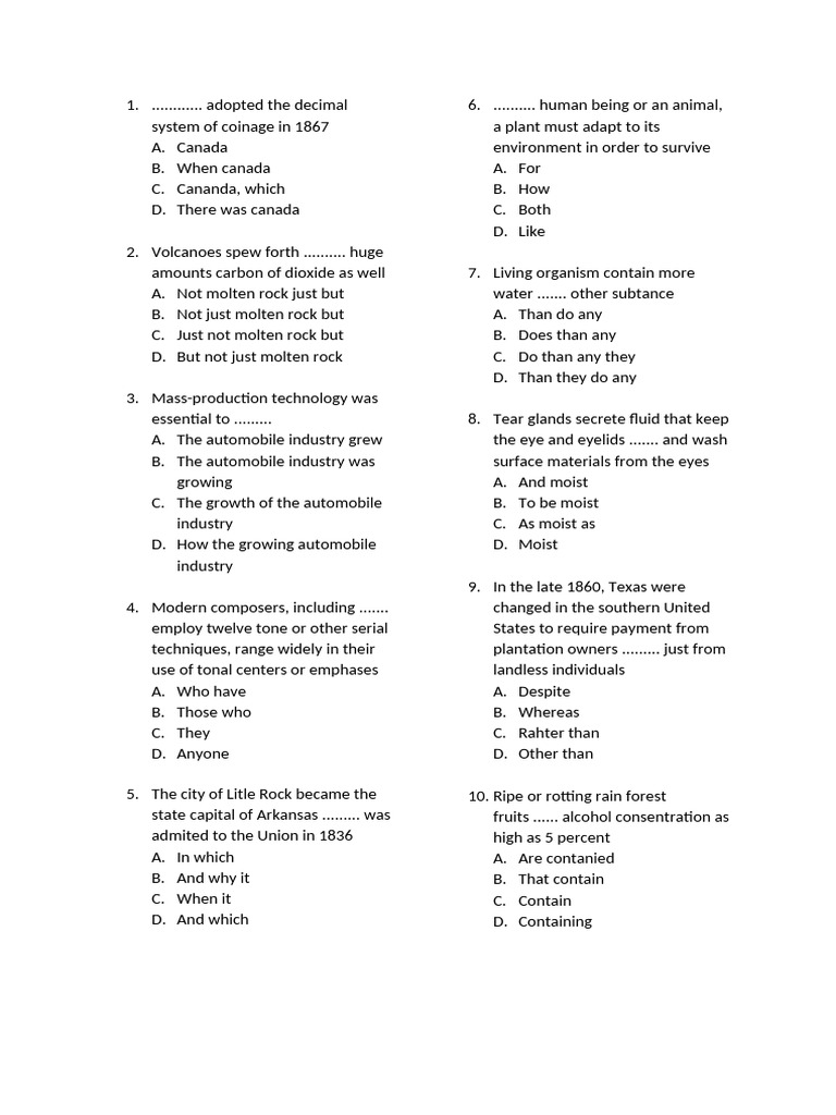 toefl itp 2 | PDF | Textiles | Earth