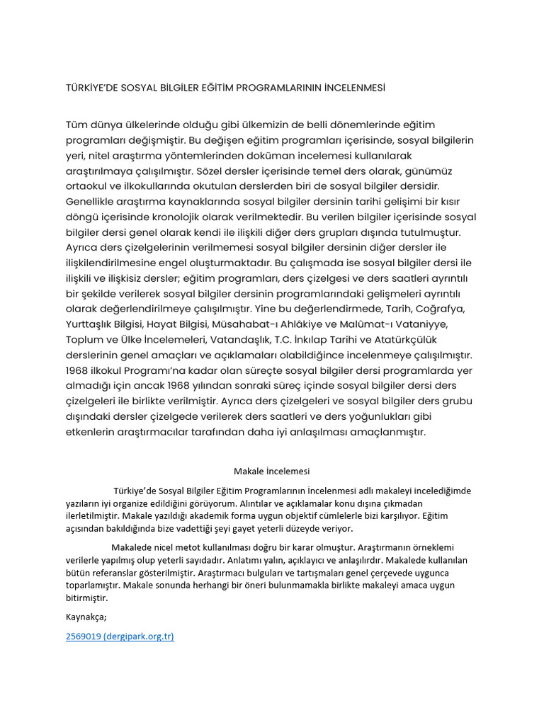 Makale İncelemesi | PDF