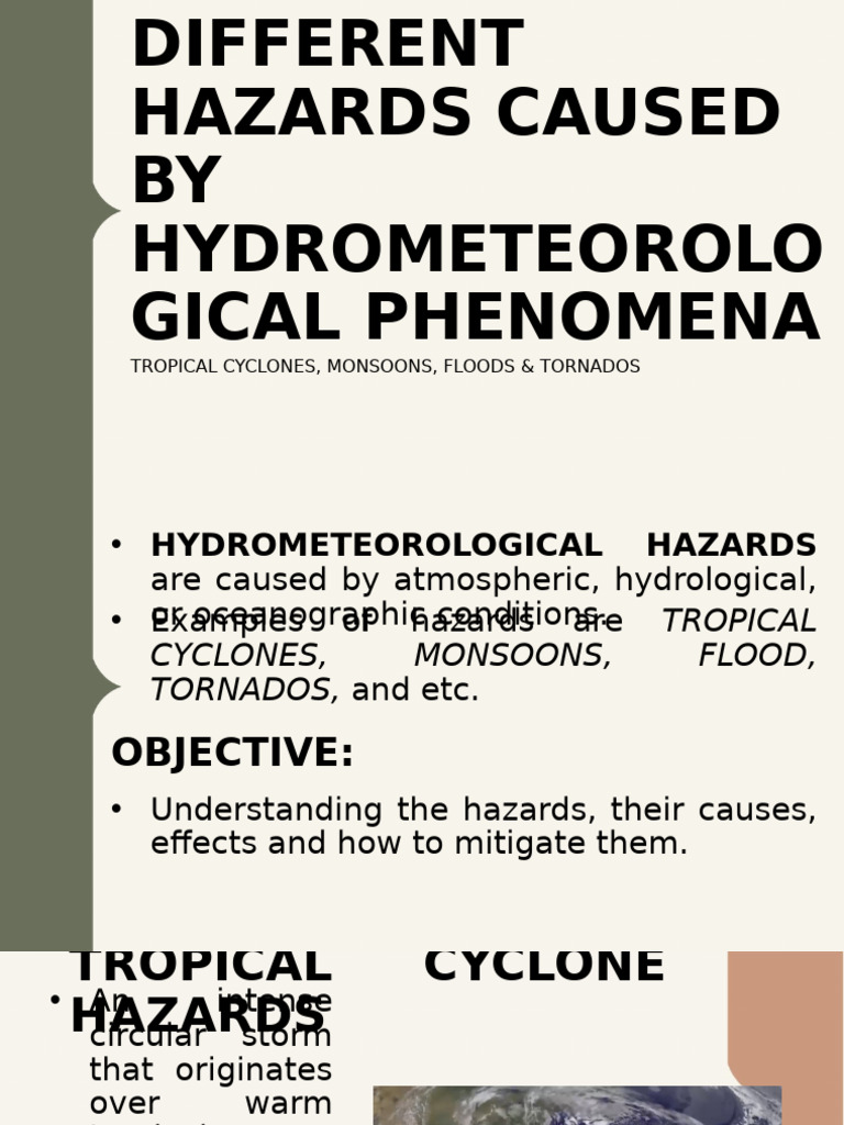 Different Hazards Caused by Hydrometeorological Phenomena | PDF | Flood | Tropical Cyclones