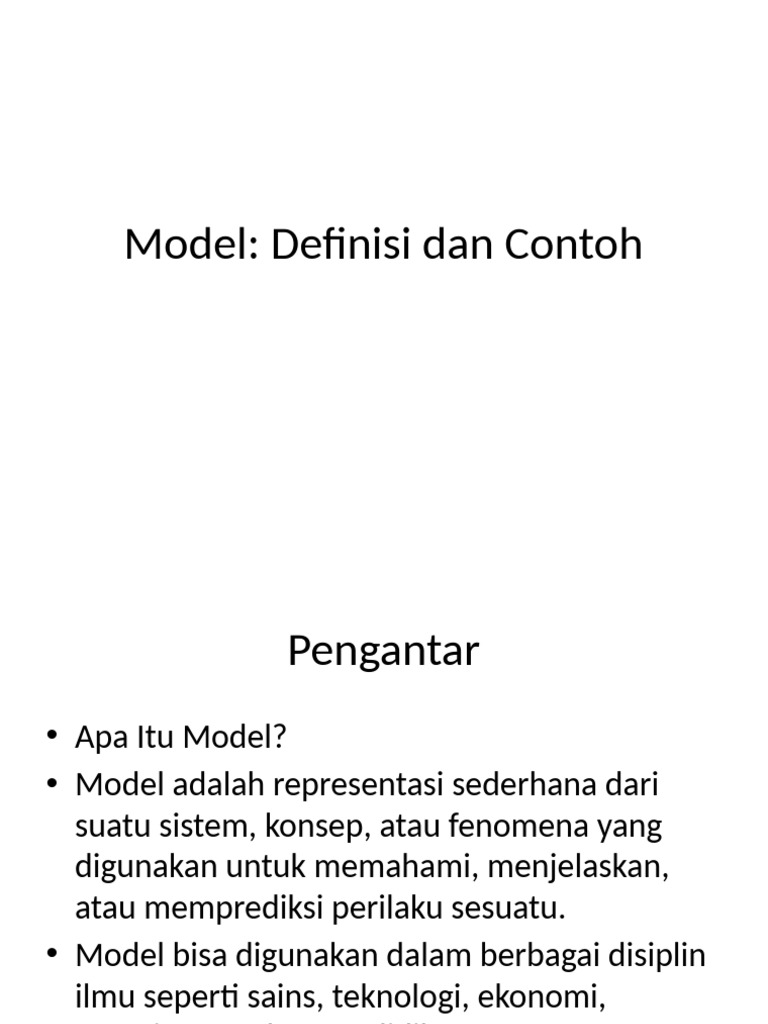 Model Definisi Dan Contoh | PDF