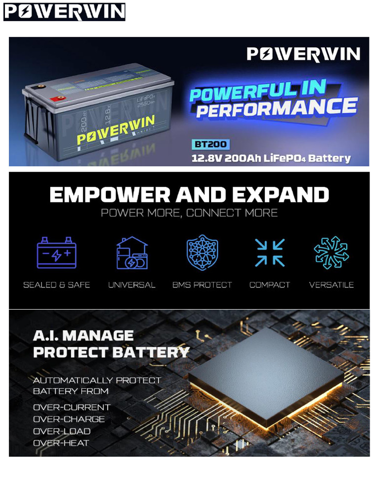 Акумуляторний Блок Lifepo4 200ah Powerwin 60 | PDF