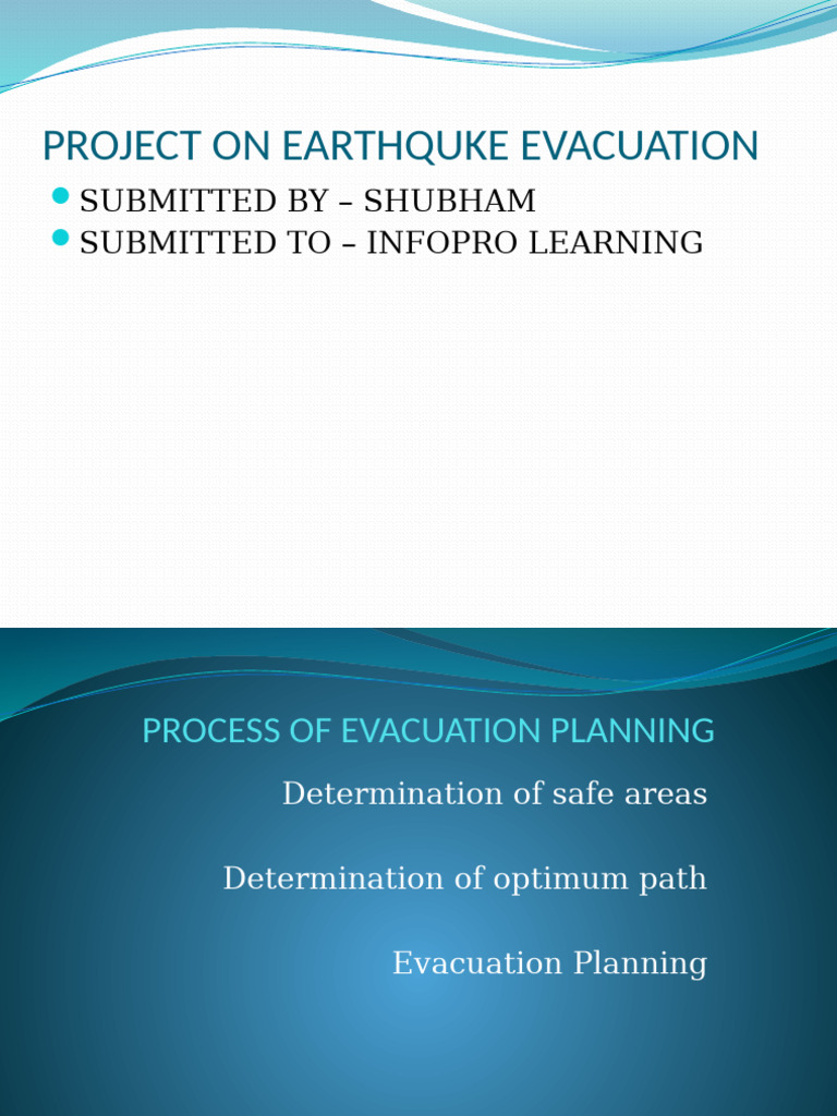 Project On Earthquke Evacuation | PDF