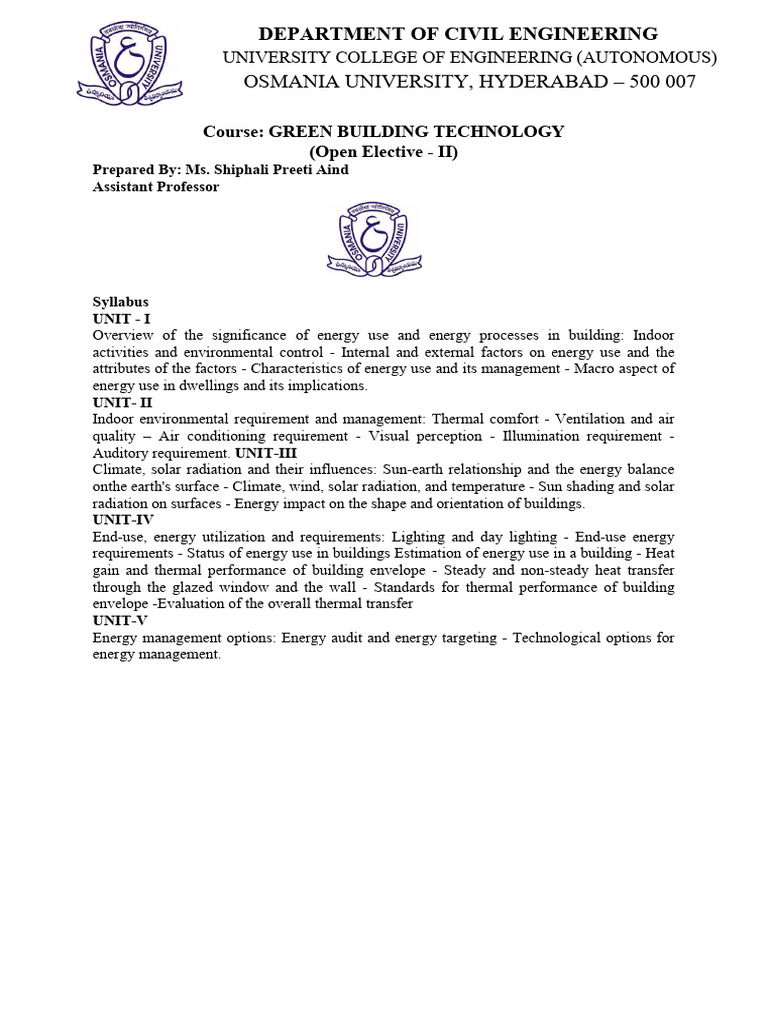GBT UNIT V | PDF | Energy Conservation | Efficient Energy Use