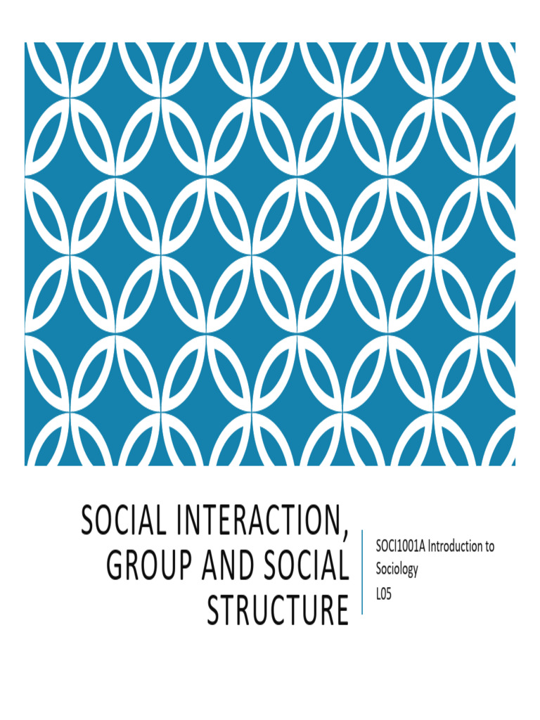 Sociology: Social Interaction & Structure | PDF | Social Structure ...