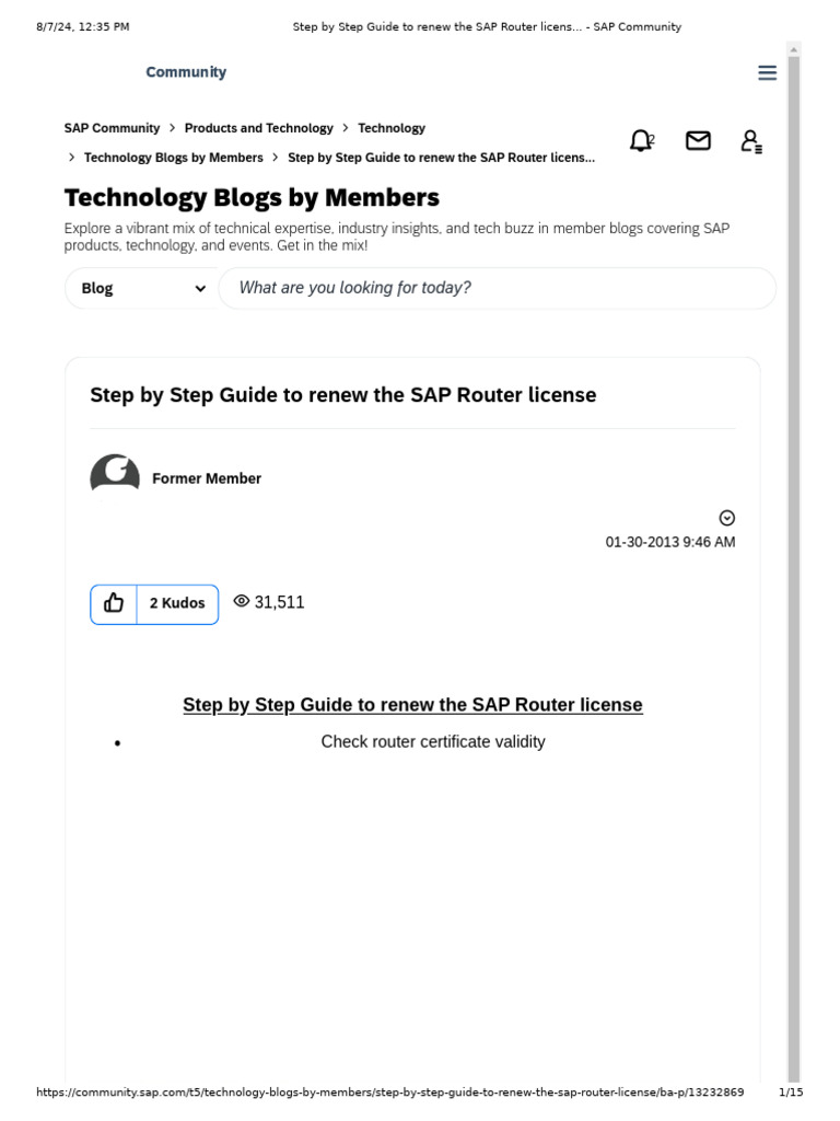Step by Step Guide To Renew The SAP Router Licens... - SAP Community ...