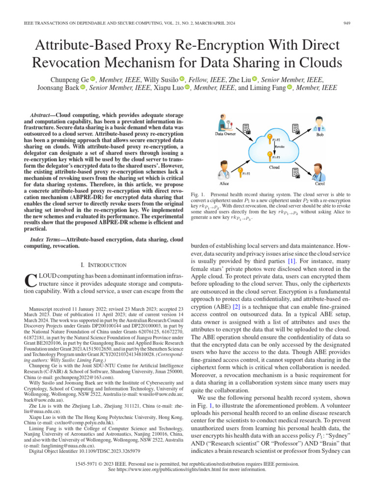 Secure Cloud Data Sharing | PDF | Public Key Cryptography | Encryption