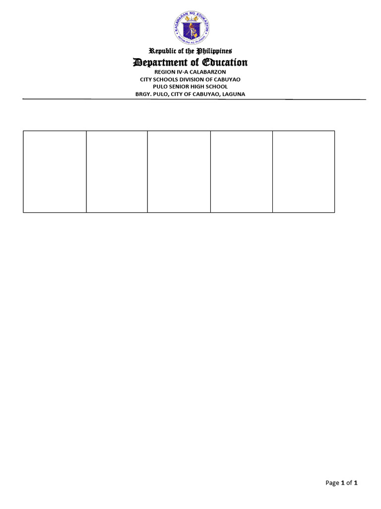 Test Answer Key ELS Q1 | PDF