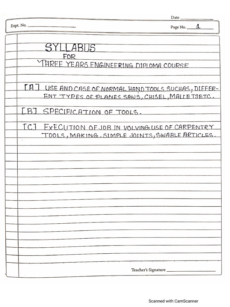 Engineering Workshop Practical Khata 2024 | PDF