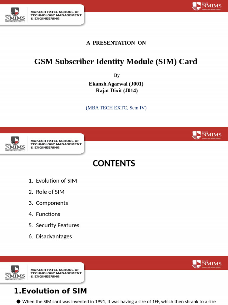 Overview of GSM SIM Card Features | PDF | Personal Identification ...