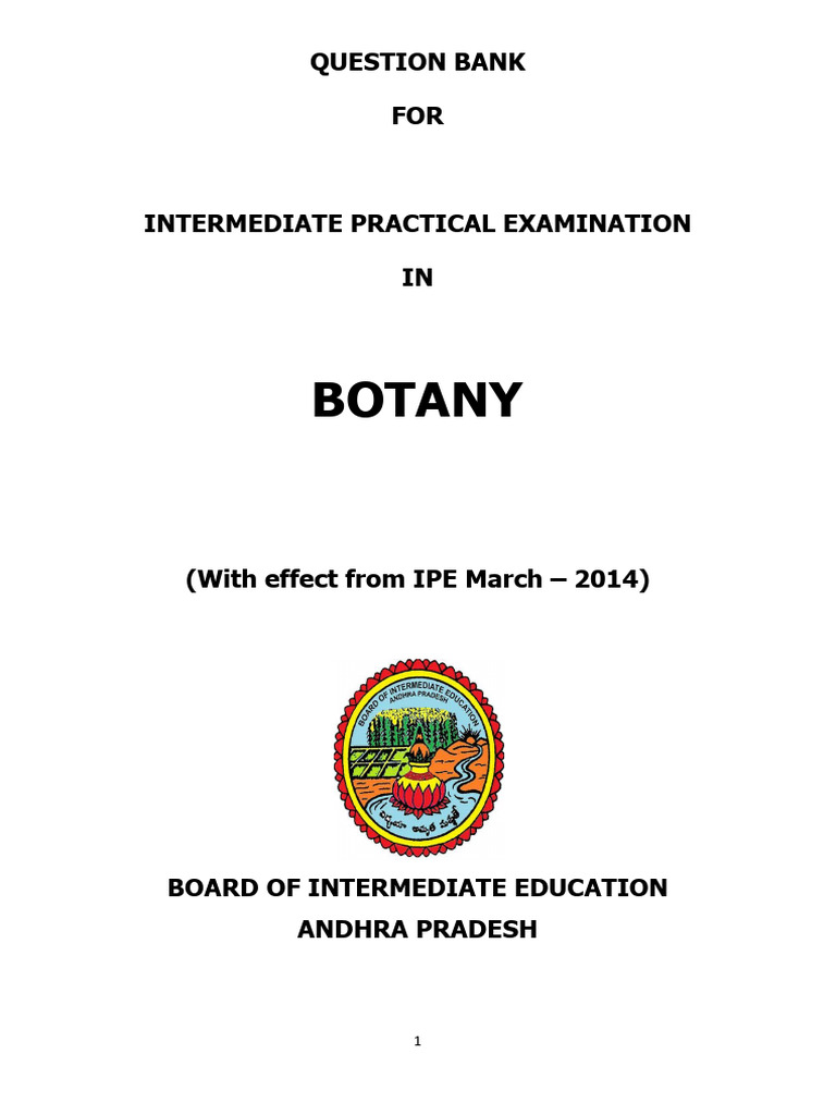 Botany Practicals Question Bank F | PDF | Plant Morphology | Branches ...