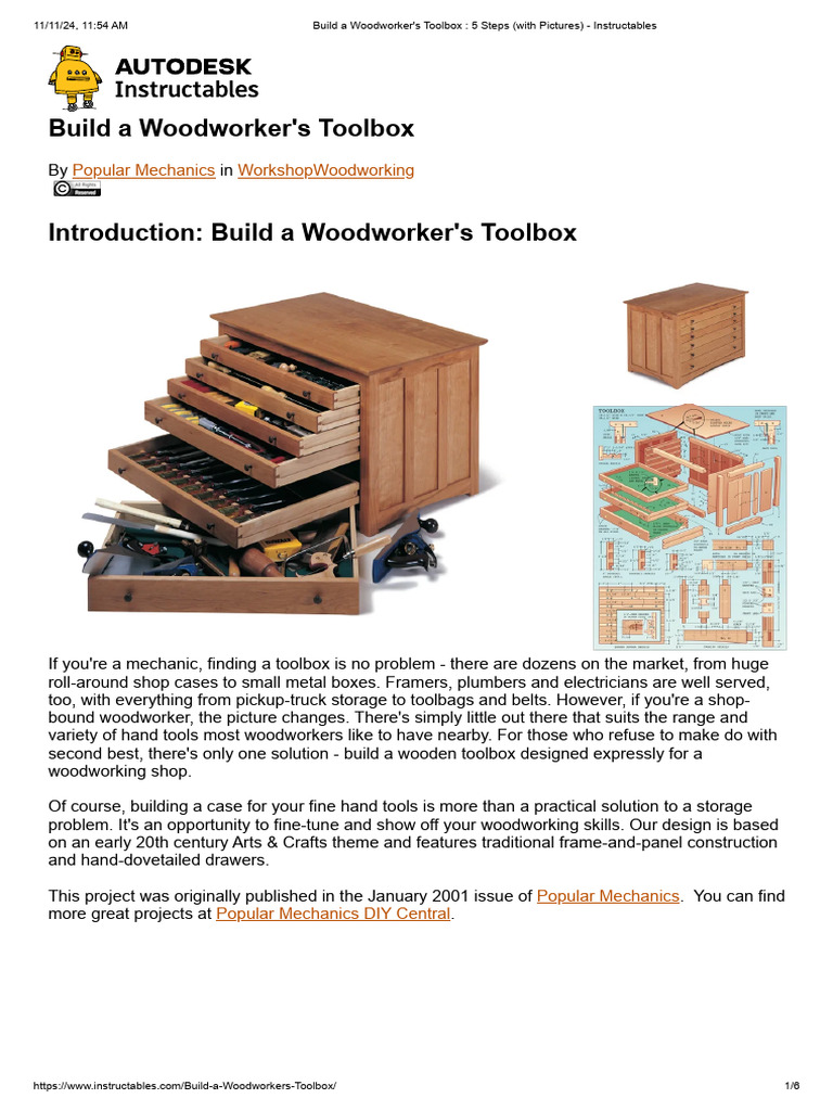Build a Custom Woodworker's Toolbox | PDF | Woodworking | Tools