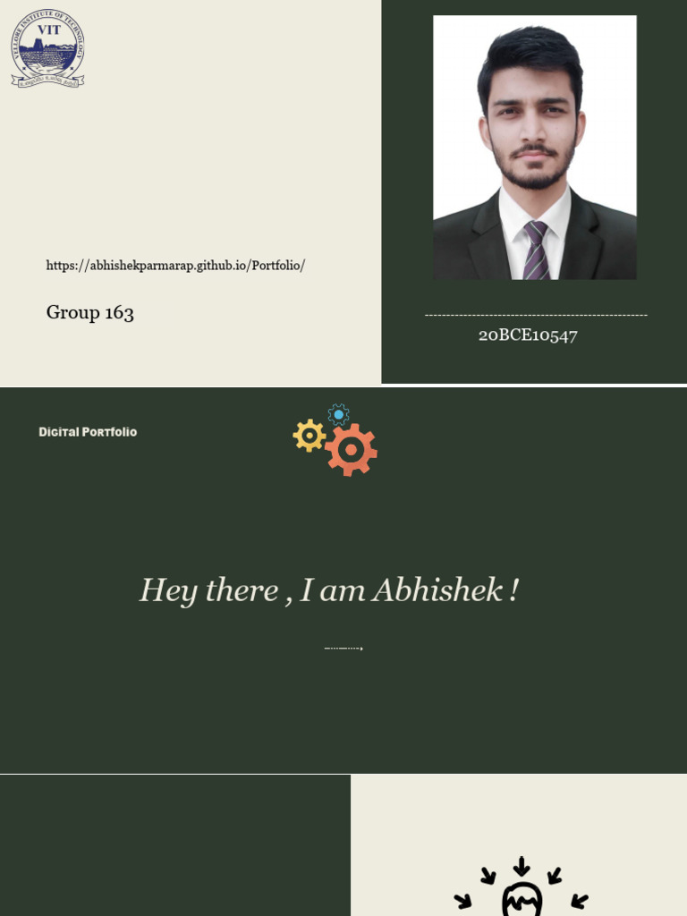 Abhishek Parmar - 20BCE10547 - Digital Portfolio | PDF | Computer Programming | Computer Science