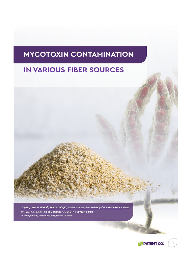 Mxcotoxin Contamination in Various Fiber Sources | PDF | Dietary Fiber ...