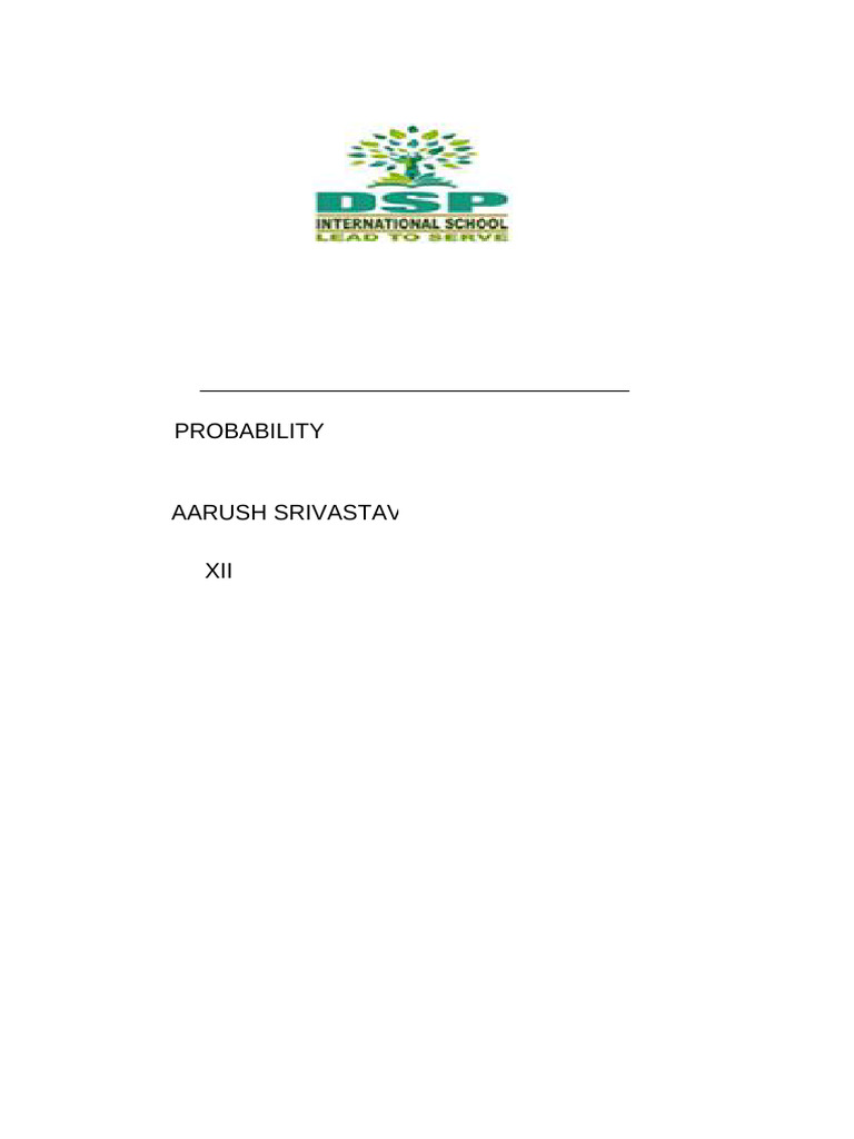 Probabilty Project School | PDF | Probability | Probability Distribution
