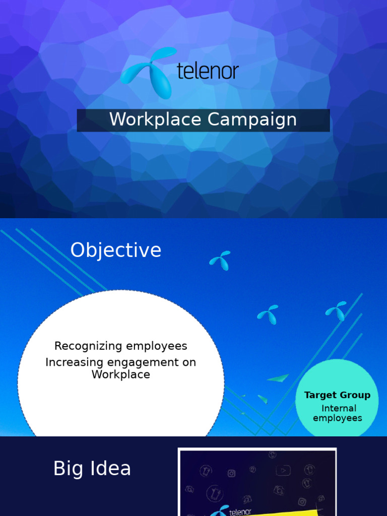 Telenor Workplace Campaign - Plan | PDF | Career & Growth | Art