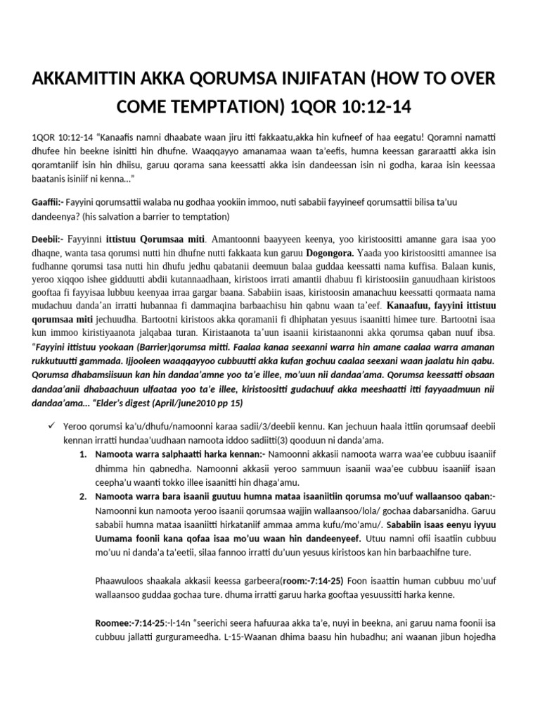 Akkamittin Akka Qorumsa Injifatan | PDF