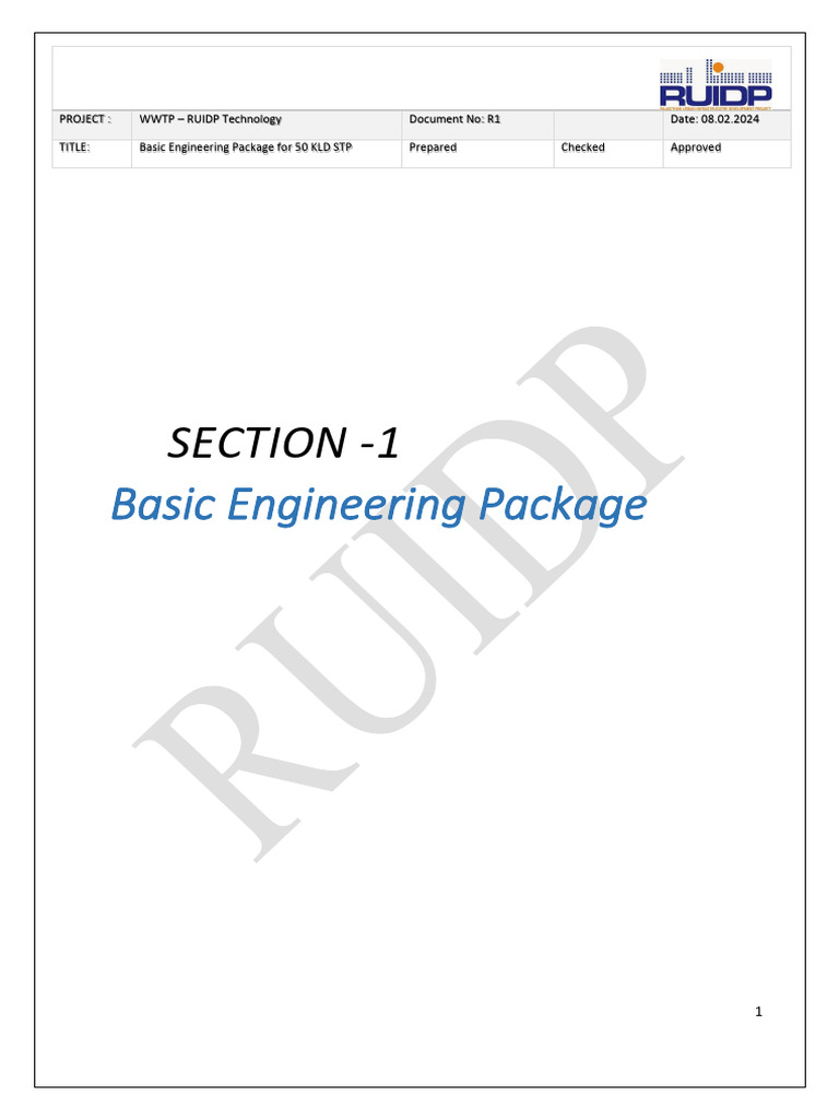 Basic Engineering Package Phytorid for 50 KLD STP | PDF | Sewage Treatment | Sewage