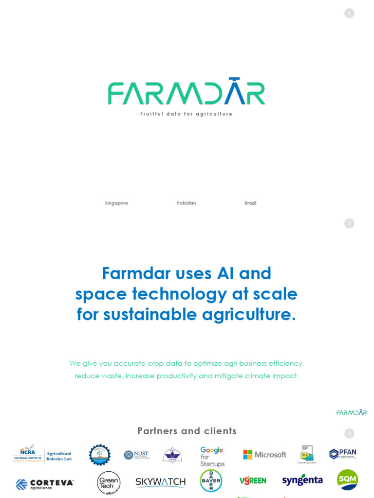 Farmdar Company Profile 24 | PDF | Agriculture | Artificial Intelligence