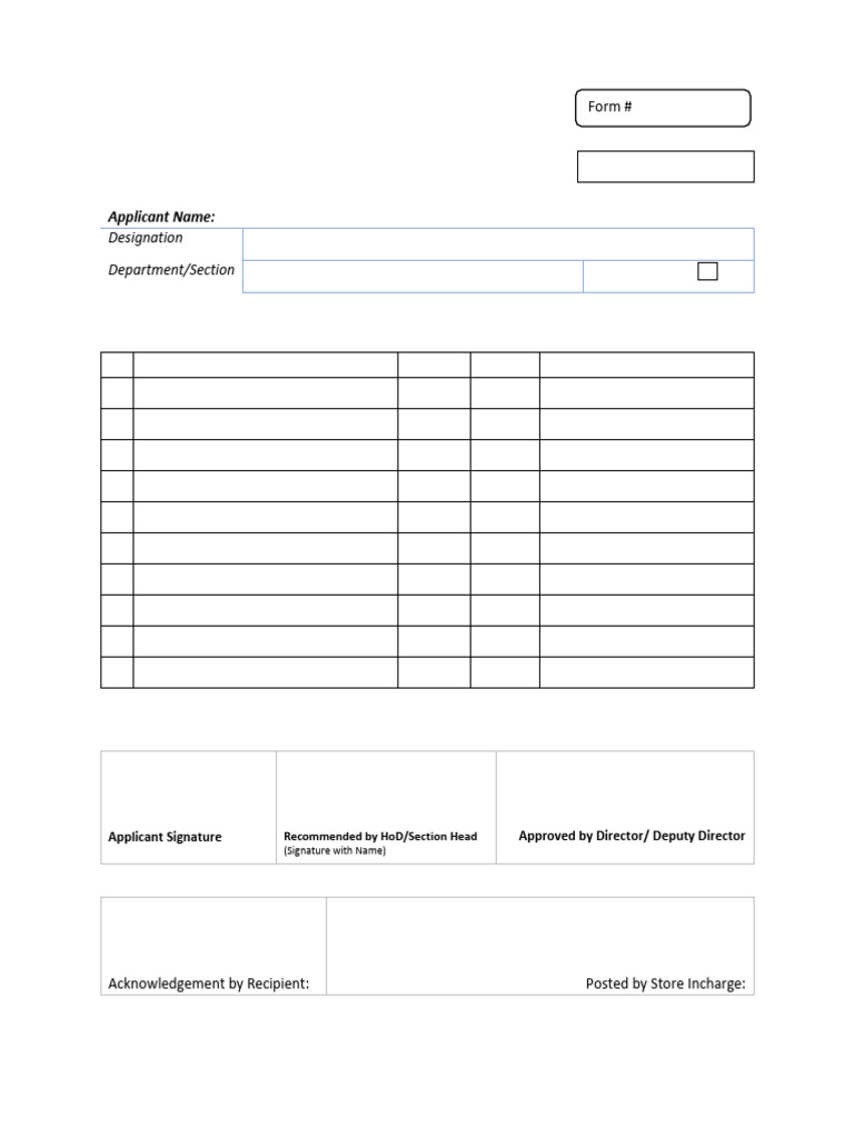 Store Requisition Form 26 - 01 - 2024 | PDF