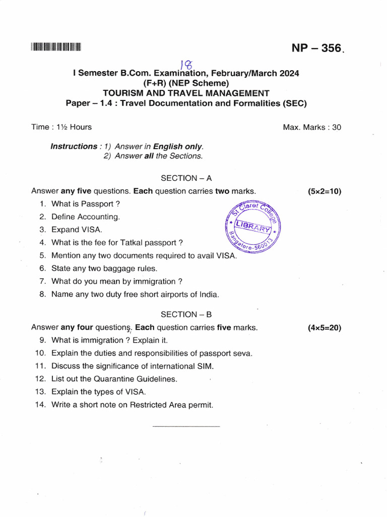 Travel Documentation Basics | PDF