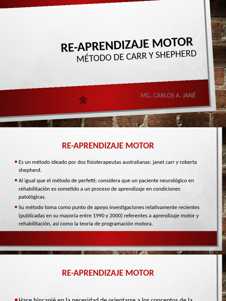 Re-Aprendizaje Motor: Método de Carr Y Shepher D | PDF | Medicina ...