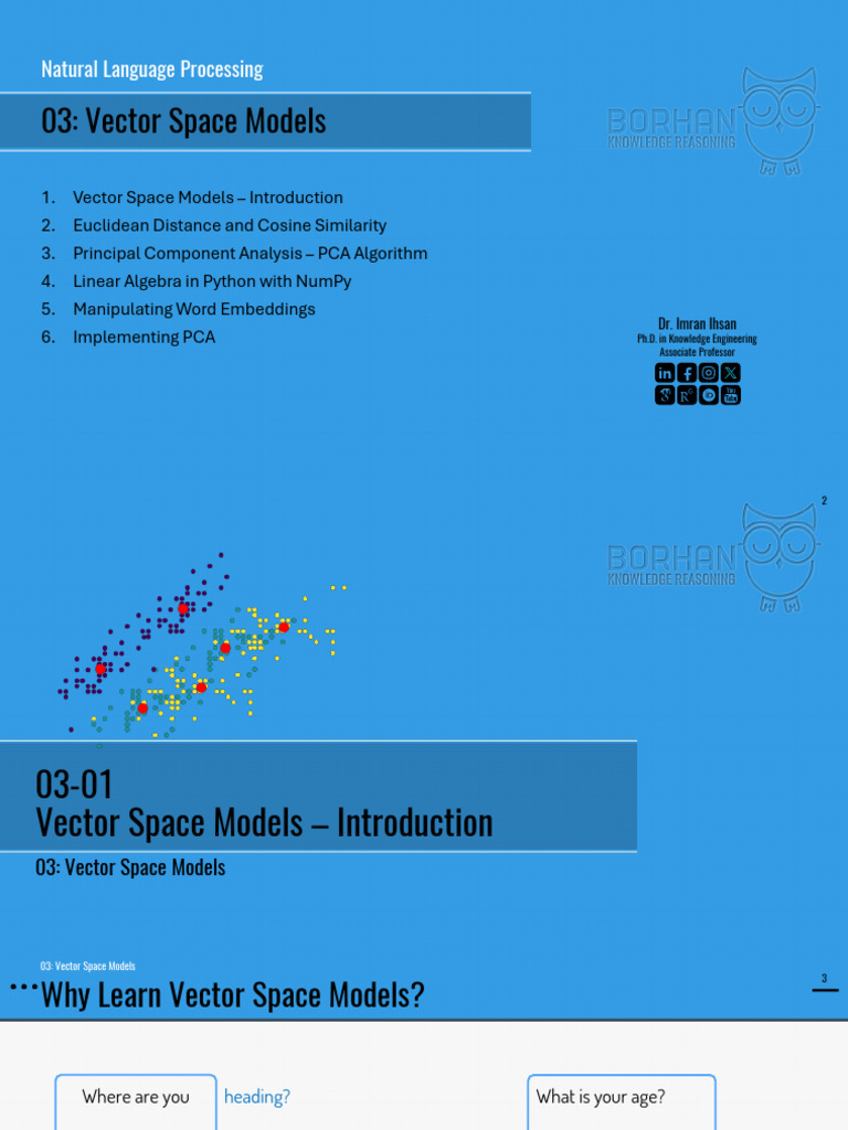 NLP03 Vector Space Models | PDF | Matrix (Mathematics) | Principal Component Analysis