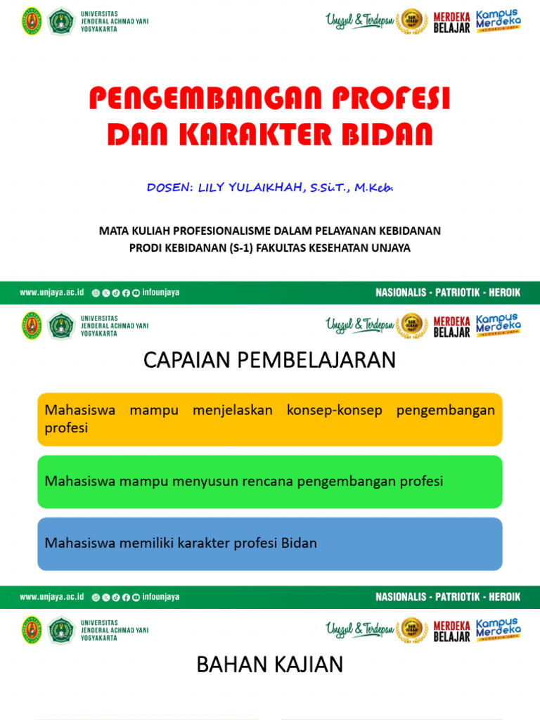 Pengembangan Profesi dan Karakter Bidan | PDF