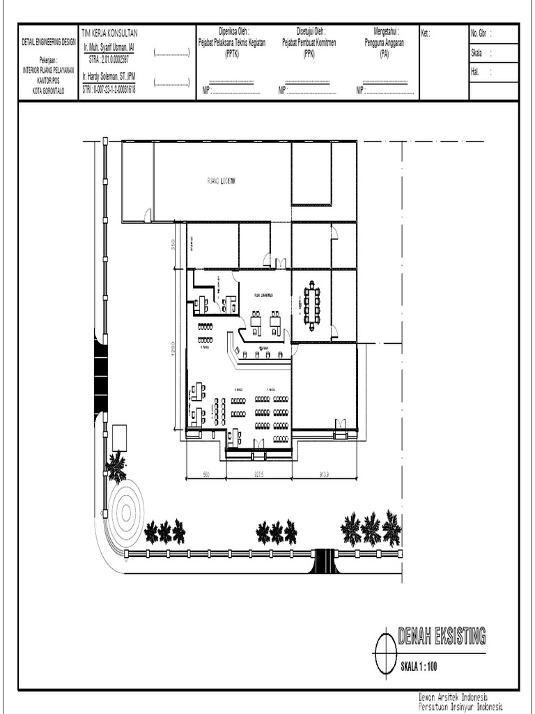 Denah Eksisting: Tim Kerja Konsultan | PDF