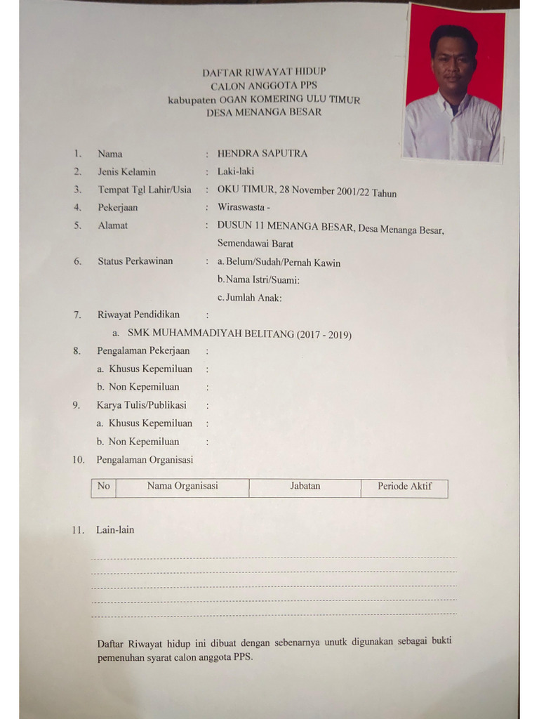 PDF Scanner Daftar Riwayat Hidup Dera | PDF