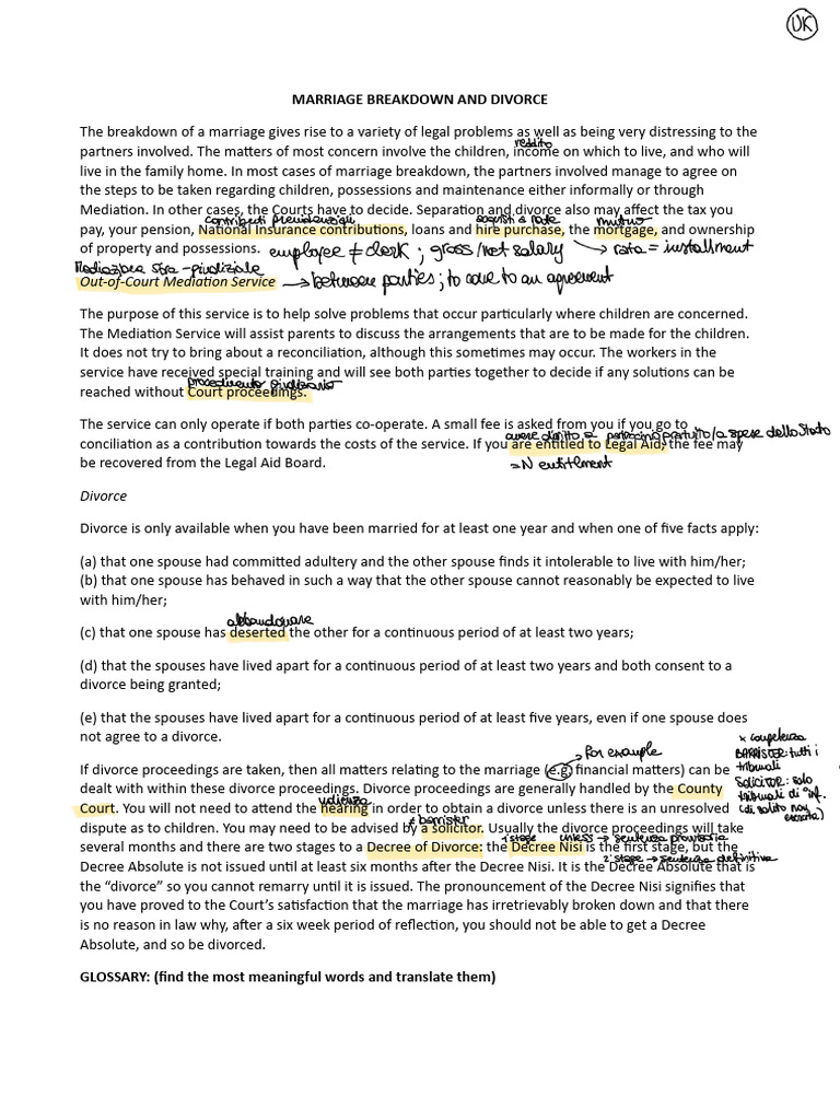 Marriage Breakdown and Divorce | PDF | Divorce | Marriage