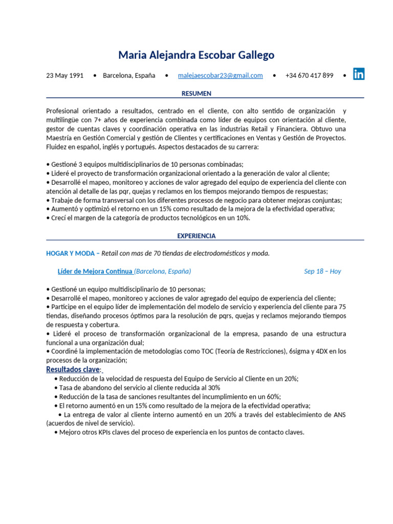 Maria Alejandra Escobar Gallego Espanol | PDF | Marketing | Business