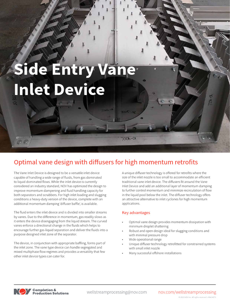 Optimized Inlet Devices for Fluid Separation | PDF | Liquids | Gases