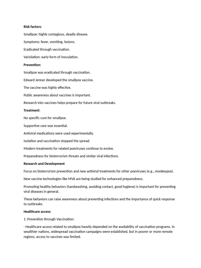 Smalllpox plan | PDF | Smallpox | Vaccination