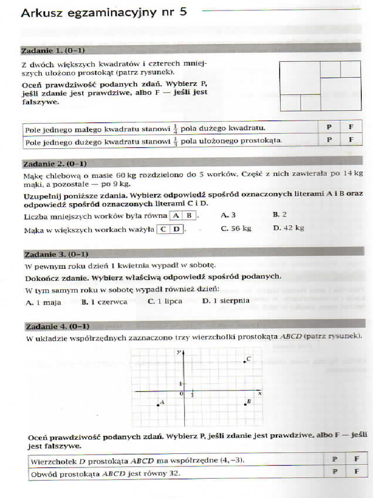 Arkusz Egzaminacyjny nr5 | PDF
