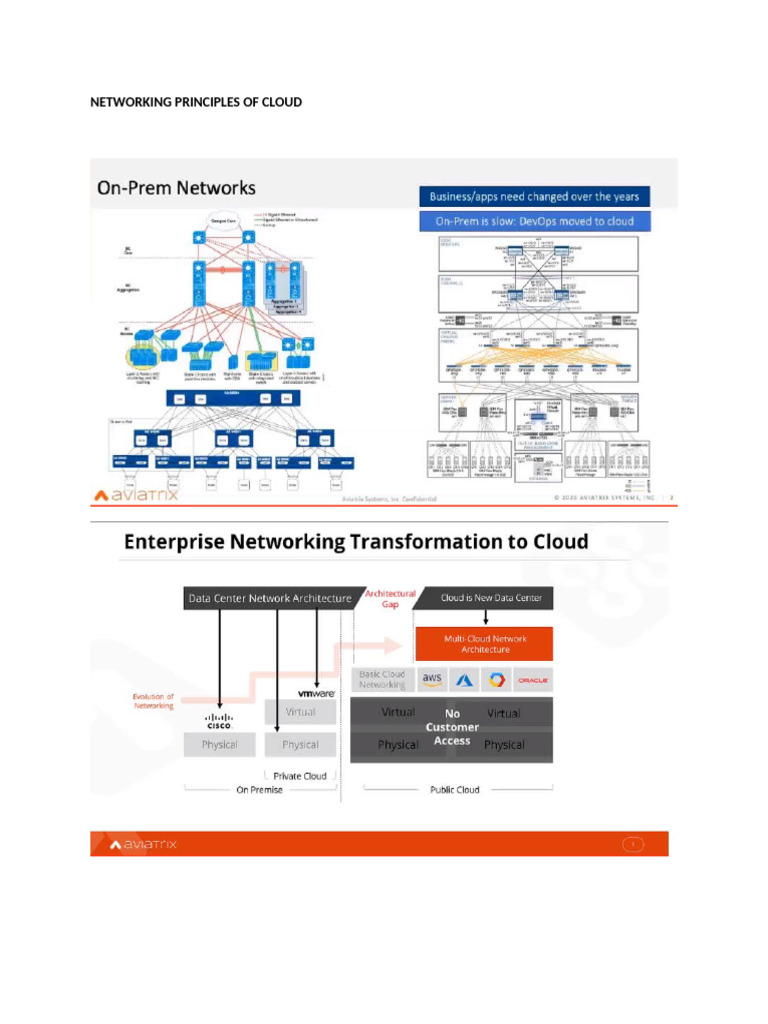Cloud Networking Principles Overview | PDF