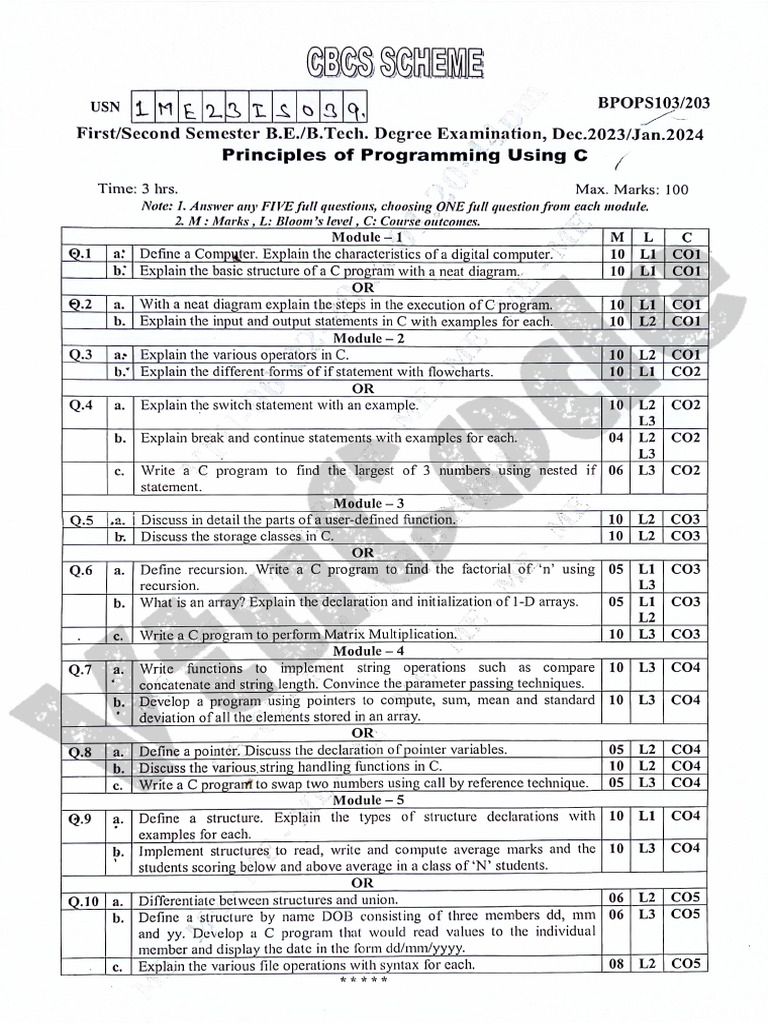 @vtucode - in BPOPS103 203 Back Paper | PDF