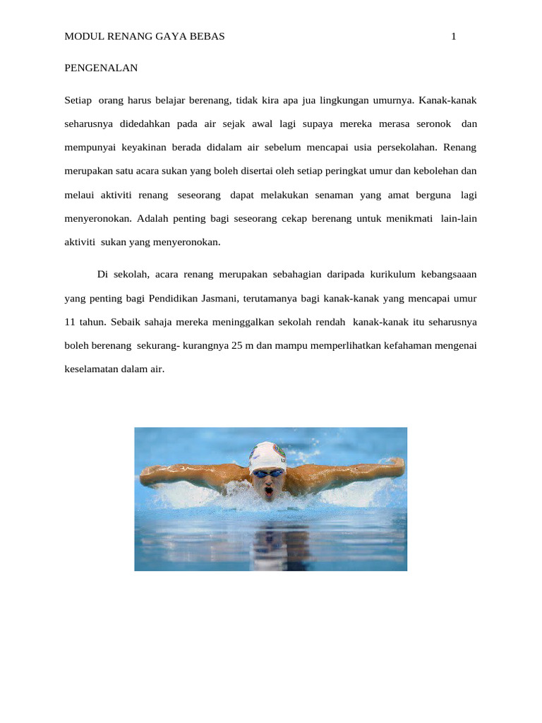 Panduan Renang Gaya Bebas | PDF