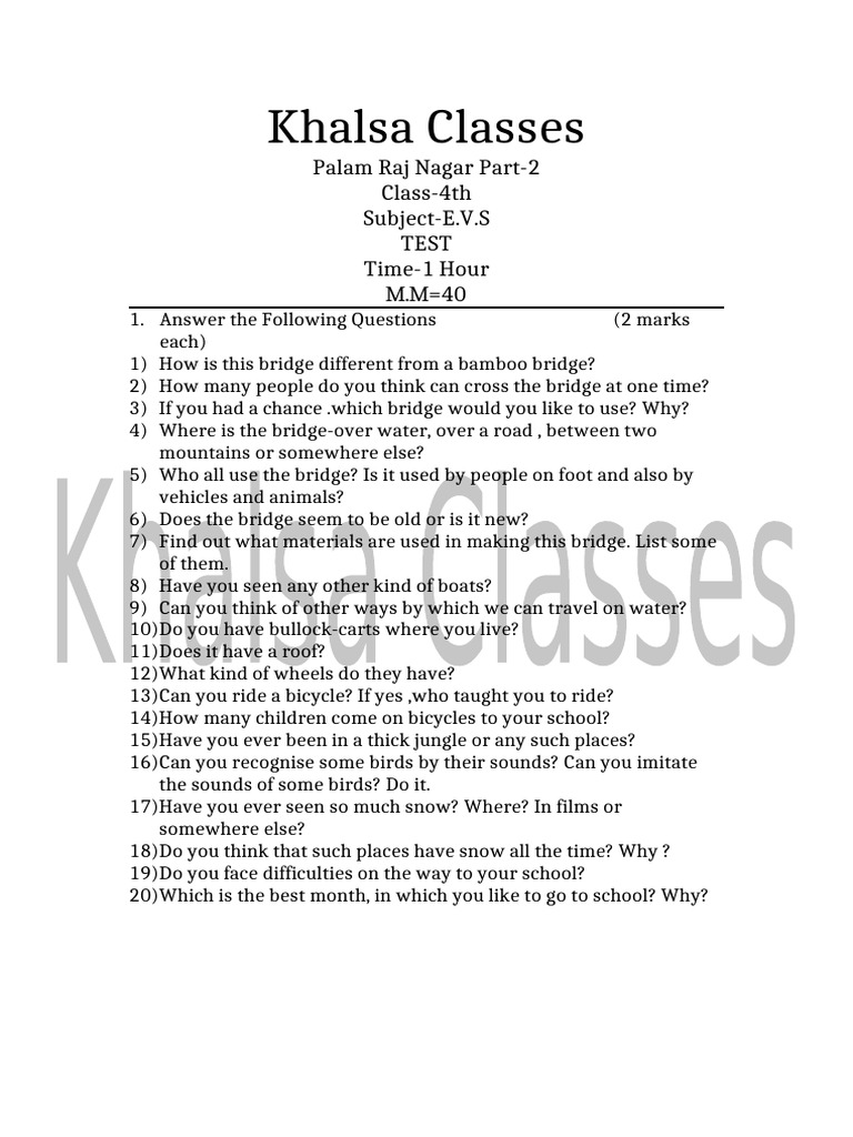 Class 4th | PDF