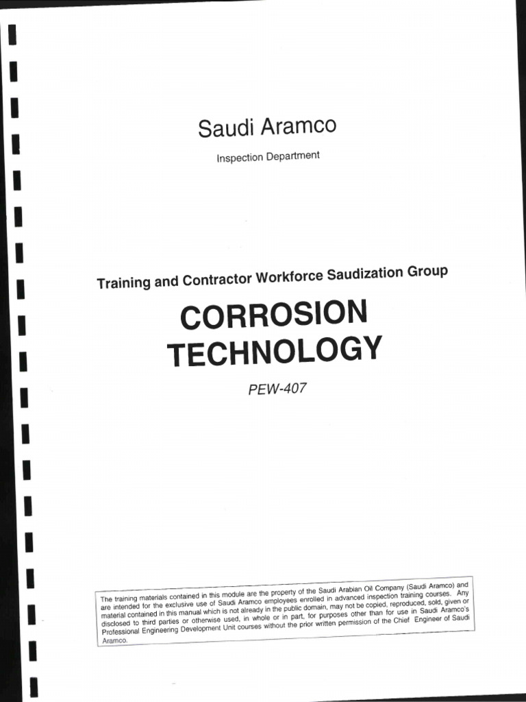 Corrosion Technology - Aramco | PDF