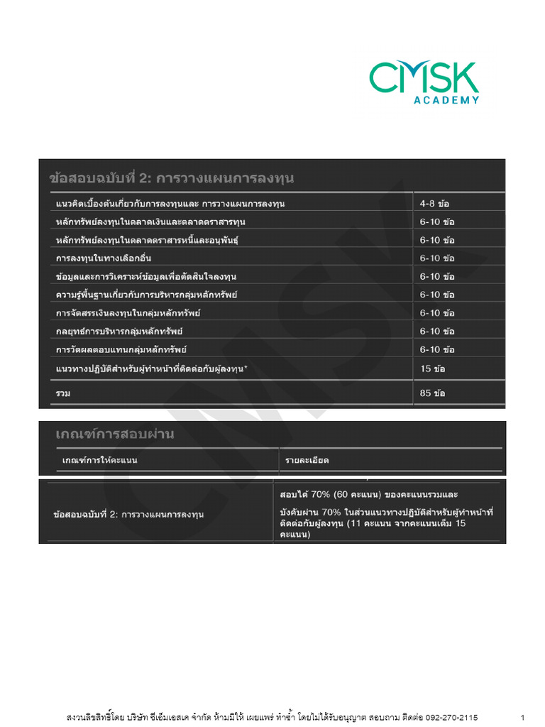 2022 CFP M2 คู่มือเตรียมสอบ | PDF
