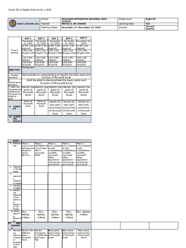 Q2- Week 3 | PDF | Microsoft Excel | Teachers