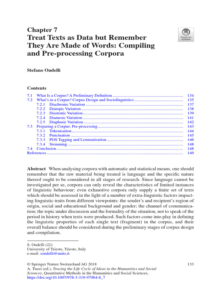 2018 Ondelli Chap7 inTracingLifeCycleIdeas | PDF | Grammatical Tense | Grammatical Number
