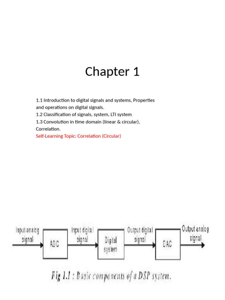 Chapter 1 DSIP 2022 | PDF | Digital Signal | Digital Signal Processing